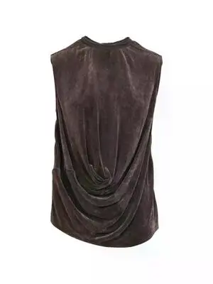 Rick Owens Draped Sleeveless Top - Brown