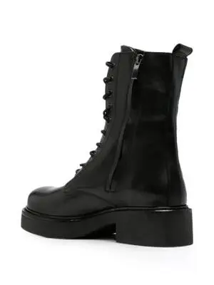 METISSE Lace-up Leather Ankle Boots