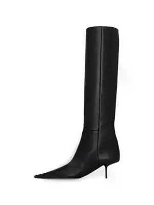 Saint Laurent Pointed-toe Knee-high Boots