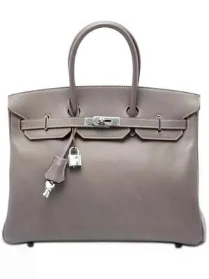 Hermès 2011 Togo Birkin Retourne 35 Handbag - Brown