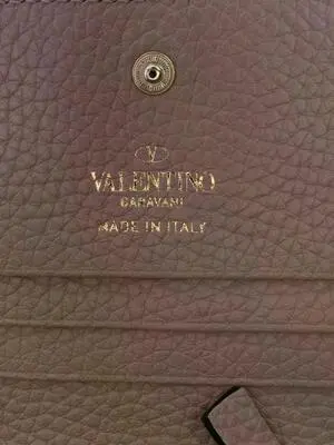 Valentino Garavani 2018-2026 Leather Rockstud Compact Wallet Small Wallets