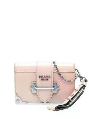 Prada Spazzolato Soft Calfskin Cahier Crossbody Bag - Pink