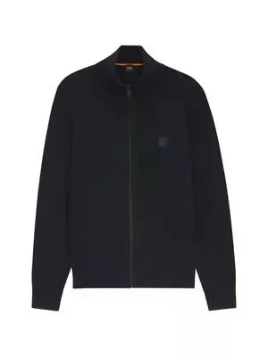 BOSS Logo-patch Zip-up Sweatshirt