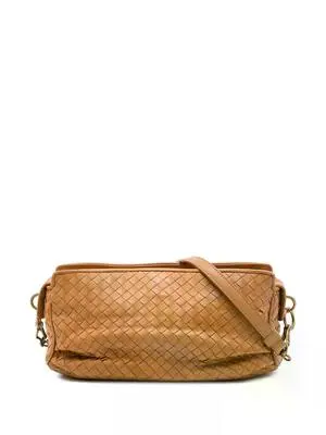 Bottega Veneta 2008 Nappa Intrecciato Crossbody Shoulder Bag - Brown