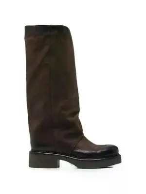 METISSE Leather Pull-on Boots - Brown