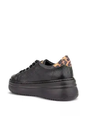 SERGIO MORETTI FIRENZE Leopard-print Platform Sneakers