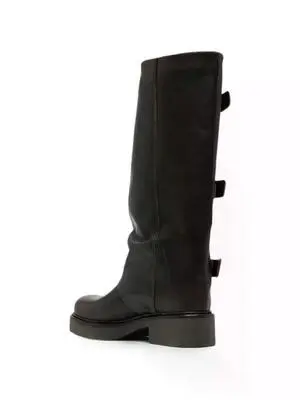 METISSE Buckled Leather Boots