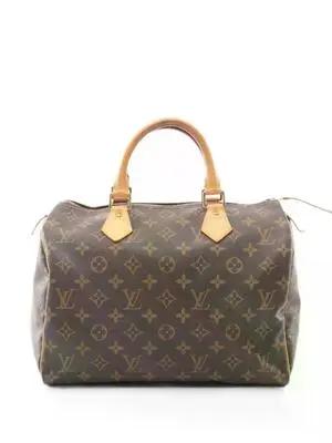 LOUIS VUITTON 1998 30 Monogram Speedy Tote Bag - Brown