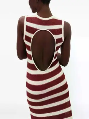 ERES Striped Open-back Maxi Dress