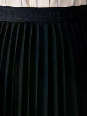JOOP! Pleated Midi Skirt With Logo Jacquard Waistband