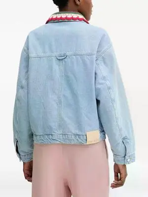 Stine Goya Denim Jacket With Crochet Trim