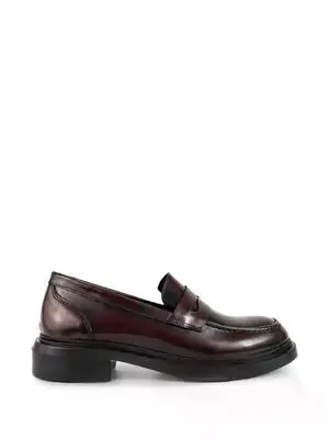 SERGIO MORETTI FIRENZE Polished Leather Loafers - Brown