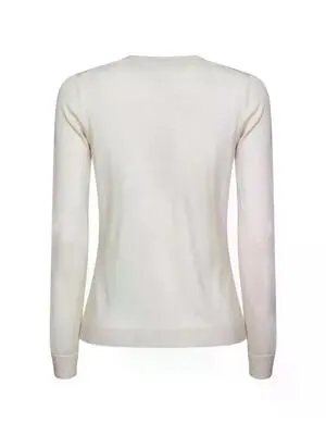 BLANCA VITA Ribbed-trim Fine-knit Top