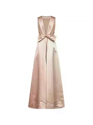ALINA A-line Maxi Dress With Bow Detail