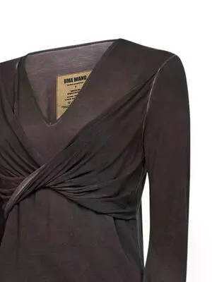 UMA WANG Twisted Draped Long-sleeve Top