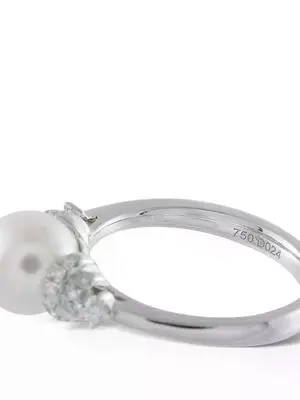 ASSAEL 18k White Gold Pearl And Diamond Ring