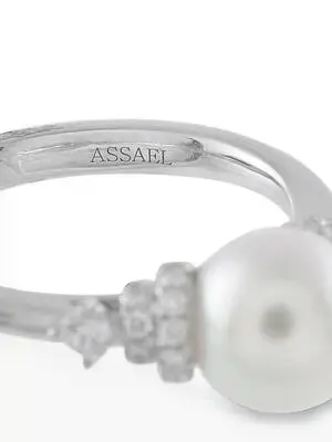 ASSAEL 18k White Gold Pearl And Diamond Ring