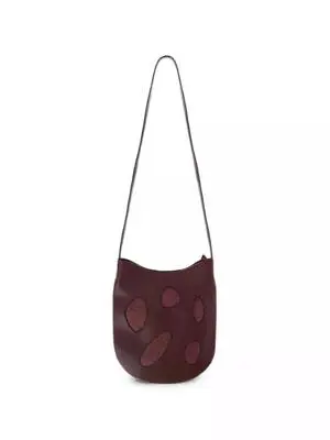 NICCOLO PASQUALETTI Suede-accent Leather Shoulder Bag
