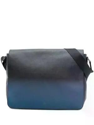 Fendi Zucca Spalmati Ombre Flap Crossbody Bag - Black