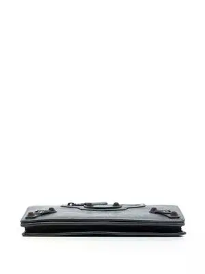 Balenciaga Lambskin Leather Wallet On Chain Crossbody Bag