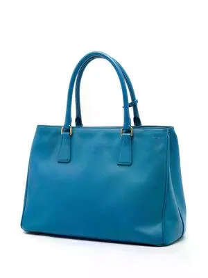 Prada Saffiano Lux Galleria Satchel - Blue