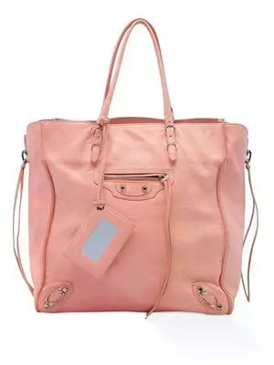 Balenciaga 2016 Leather Papier A5 Zip Around Tote Bag - Pink