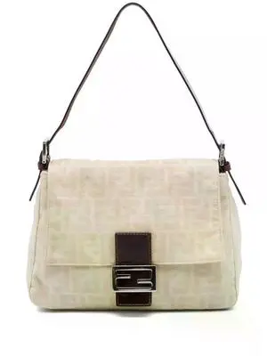 Fendi 2000-2010 Zucca Canvas Mamma Forever Shoulder Bag - Brown