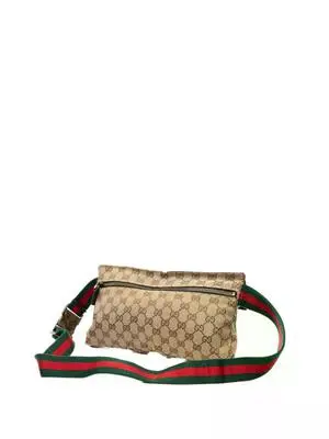 Gucci 2000-2015 Gg Canvas Web Double Pocket Belt Bag - Neutrals