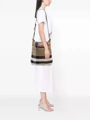 Burberry 2000-2017 Mega Check Canvas Tottenham Brit Satchel