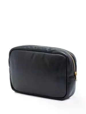 Saint Laurent Padded Lambskin Monogram Calypso Cosmetic Pouch - Black