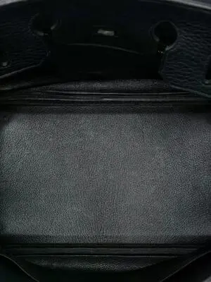 Hermès 35 Cm Clemence Birkin "retourne" Handbag - Black