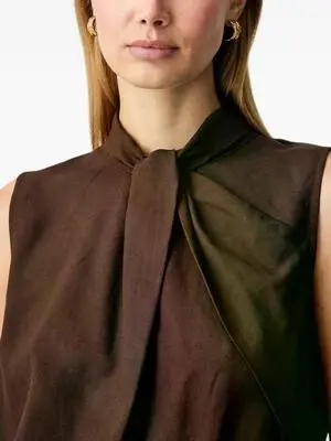 VICOLO Tie-neck Wide-leg Jumpsuit