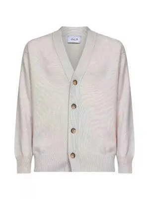 D4.0 Virgin Wool V-neck Cardigan - Neutrals