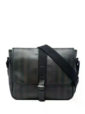 Burberry Smoke Check Coated Canvas Crossbody Bag
