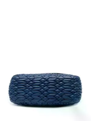 Miu Miu Matelassé Nappa Crystal Frame Flap Satchel