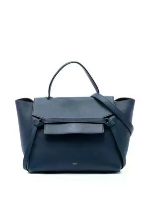 Celine 2015 Mini Grained Calfskin Belt Bag Satchel - Blue
