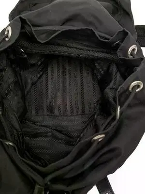 Prada Nylon Tessuto Backpack With Leather Trim