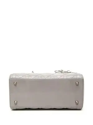 Dior Patent Cannage Lady Satchel - Grey