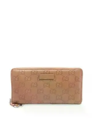 Gucci 2010s Guccissima Zip-around Wallet - Neutrals