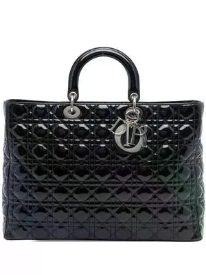 Dior Patent Cannage Lady Satchel - Black