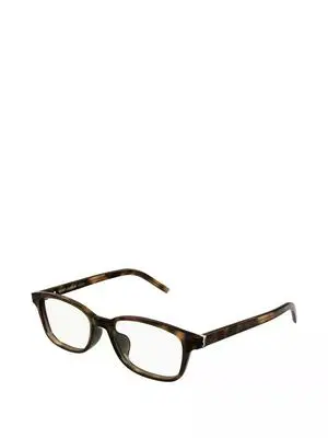 Saint Laurent Tortoiseshell Rectangle-frame Eyeglasses