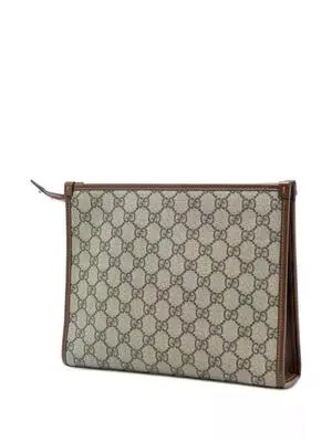 Gucci Gg Supreme Retro Interlocking G Clutch Bag