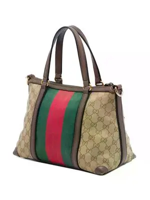 Gucci 2016-2026 Gg Canvas Web Satchel - Neutrals