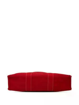 Hermès Canvas Sac Deauville Mm Tote Bag - Red