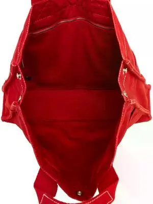 Hermès Canvas Sac Deauville Mm Tote Bag - Red