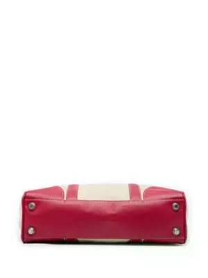 Prada Saffiano Trimmed Canvas Tote Bag
