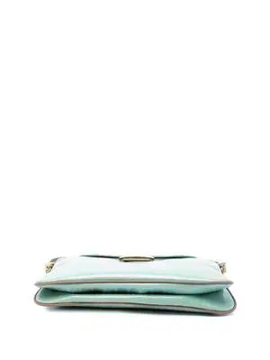 Fendi 2001 Zucchino Crystal Double Flap Shoulder Bag