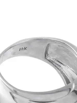 LB EXCLUSIVE Sapphire And Diamond Ring In 14k White Gold - Silver