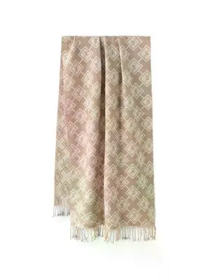 Joseph Ribkoff Logo-monogram Fringed Scarf - Neutrals
