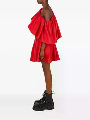 Alexander McQueen Off-shoulder Ruffled Minidress